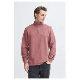 Longpullover Blend "BHFactor", Herren, Gr. M, wild ginger, Sweatware, 100% Baumwolle, bedruckt, Basic, normal normal, ohne Ausschnitt, Pullover Longpullover, Bequemer Troyer mit Backprint