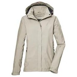 Outdoorjacke Killtec "KOS 51 WMN JCKT", Damen, Gr. 40, zement, Obermaterial: 100% Polyester;Futter: 100% Polyester, Jacken Outdoorjacke, Damenjacke: wasserdicht, atmungsaktiv, verstellbar, abnehmbare Kapuze