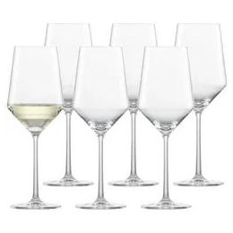 Schott Zwiesel Wei&szlig;weinglas ZWIESEL GLAS "Sauvignon Wei&szlig;weingl&auml;ser Pure 408 ml 6er Set transparent", bunt (transparent), 6 tlg., Glas, Trinkgef&auml;&szlig;e, Wei&szlig;weinglas