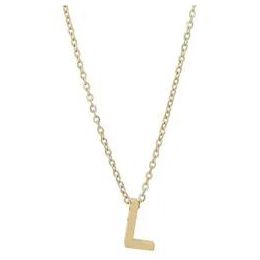 Adelia&acute;s Kette ohne Anh&auml;nger ADELIA ́S "Damen Halskette &ndash; Buchstabe N aus Edelstahl 45+5", gold, Halsketten, Damen, 50cm, Edelstahl, Eine sch&ouml;ne Geschenkidee f&uuml;r jeden Anlass