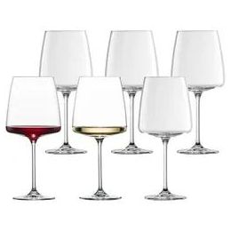 Schott Zwiesel Weinglas ZWIESEL GLAS "Weingl&auml;ser Vivid Senses 710 ml 6er Set transparent", bunt (transparent), 6 tlg., Glas, Trinkgef&auml;&szlig;e, Weinglas