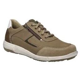 Sneaker Josef Seibel "Enrico 33", Herren, Gr. 41, bunt (sand, multi), Leder, kontrastfarbene Details, Schuhe Sneaker, Schn&uuml;rschuh, Komfortschuh, Freizeitschuh mit Rei&szlig;verschluss