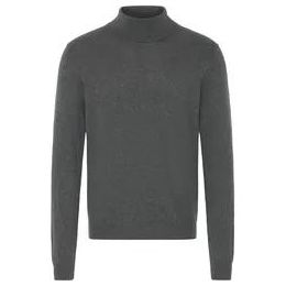 Rollkragenpullover Casual Friday "Rollkragenpullover CFEDIN", Herren, Gr. M, grau (dunkelgrau melange), Obermaterial: 95% Baumwolle CO. 5% Kaschmir WS., Pullover Rollkragenpullover