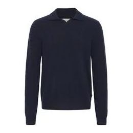 Longsleeve Blend "Strickpullover BHBRANKO", Herren, Gr. L, blau (salute melange), Obermaterial: 60% Wolle mw. 40% Nylon NY., Shirts