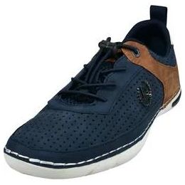Sneaker Bugatti, Herren, Gr. 46, dunkelblau, Lederimitat, Schuhe Sneaker, leichter Freizeitschuh, Halbschuh, Alltags-Sneaker, Schlupfschuh