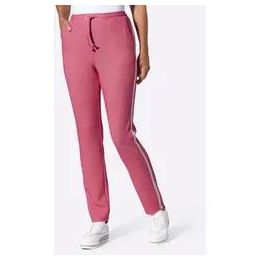 Schlupfhose Classic Basics, Damen, Gr. 44, Normalgr&ouml;&szlig;en, pink, gemustert, 78% Polyester, 14% Viskose, 8% Elasthan, gemustert, Hosen Schlupfhose