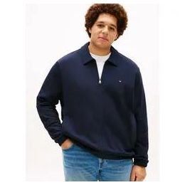 Tommy Hilfiger Big & Tall Sweatjacke "ESSENTIAL TERRY IVY", Herren, Gr. 3XL, desert sky, Sweatware, Obermaterial: 100% Baumwolle, TOMMY HILFIGER BIG & TALL, unifarben, regular fit normal, Rundhals, eingesetzt Rippb&uuml;ndchen, Sweatjacken Sweatjacke, Gro&szlig;e Gr&ouml;&szlig;en, regular fit