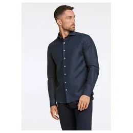 Flanellhemd LINDBERGH "Freizeithemd Modern Fit", Herren, Gr. XL, Normalgr&ouml;&szlig;en, navy, Obermaterial: 59% Baumwolle, 41% Leinen, Hemden