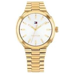 Quarzuhr Tommy Hilfiger "Georgia", goldfarben, Armbanduhren, Damen, Quarzuhr, Armbanduhr, Damenuhr, Edelstahlarmband, analog