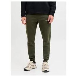 Jack & Jones Sweathose JACK & JONES "JPSTGORDON THATCHER SWEAT PANTS", Herren, Gr. S, N-Gr, duffel bag, Web, Obermaterial: 65% Polyester, 35% Baumwolle, unifarben, regular fit kn&ouml;chellang, Hosen Sweathose