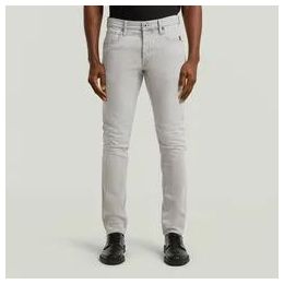 G-Star Raw Slim-fit-Jeans G-STAR "3301 Slim", Herren, Gr. 32, L&auml;nge 32, beached faded dolomite grau, Denim/Jeans, Obermaterial: 99% Baumwolle, 1% Elasthan, slim fit lang, Jeans Slim-fit-Jeans, mit toller Waschung und Elasthan