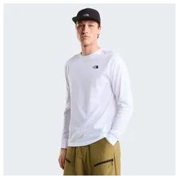T-Shirt The North Face "M EVOLUTION SIMPLE DOME REGULAR LONG SLE", Herren, Gr. XL, tnf wei&szlig;, Obermaterial: 100% Baumwolle, Shirts T-Shirt, regul&auml;re Passform, Kurzarm, f&uuml;r Fitness und aktive Freizeit