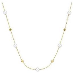 Collier "mit S&uuml;&szlig;wasser-Perlen, Silber 925", gold, Giorgio Martello MILANO, Halsketten, Damen, 45cm, Silber 925 (Sterlingsilber), Collier