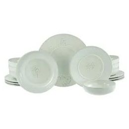 Teller-Set Creatable "Unico, Tellerset 16-tlg.", toscania, 16, Steinzeug, Geschirr-Sets, Eleganter Flair, Breite Fahne, Edel