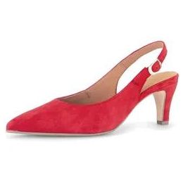 Slingpumps Gabor "Slingpumps", Damen, Gr. 39, rot, Schuhe Slingpumps