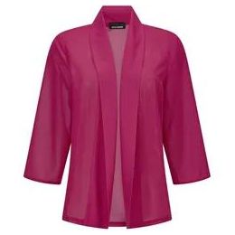 Jackenblazer GOLDNER "Blaue leichte Jacke mit Schalkragen, Halbarm", Damen, Gr. 42, pink, Obermaterial: 100% Polyester PES., figurumspielend, Sonstiges, Blazer, Perfekt f&uuml;r Kleider