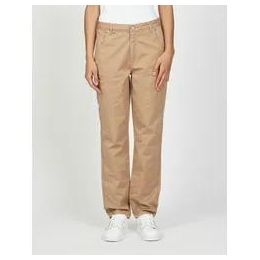 Relaxhose Gang "Gang Hosen Relaxed 94ROMY WORKER", Damen, Gr. 25, nougat beige, Stoff, 96% Baumwolle, 4% Elasthan, Hosen Relaxhose
