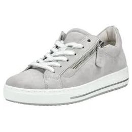 Sneaker Gabor COMFORT "Gabor Comfort Sneaker Leder", Herren, Gr. 40,5, hellgrau, Leder, Schuhe Sneaker
