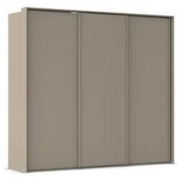 Kleiderschrank Rauch "Schwebet&uuml;renschrank Schrank Garderobe Ankleide Schlafzimmer TARO", fango, griffleisten fango, B:250cm H:226cm T:70cm, Holzwerkstoff, Schr&auml;nke, Kleiderschrank, 4 Breiten, optional Passepartout mit/ohne Beleuchtung MADE IN GERMANY