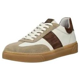 Sneaker Nero Giardini "Nero Giardini Sneaker Veloursleder", Herren, Gr. 43, wei&szlig;, beige, Veloursleder, Schuhe Sneaker