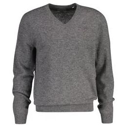Sweater Gant "Strickpullover EXTRAFINE LAMBSWOOL V-NECK", Herren, Gr. XL, grau (grau melange), Obermaterial: 90% Wolle NZW. 10% Polyamid PA., Sweatshirts Sweater