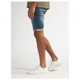 Shorts PETROL INDUSTRIES "Men Shorts Denim", Damen, Gr. XXXL(46), N-Gr, tiefblau sea, Denim/Jeans, Obermaterial: 77% Baumwolle, 21% Polyester, 2% Elasthan, slim fit kniefrei, Hosen Shorts, Slim Fit