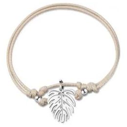 Armband AILORIA "Armband beige/silber JUNGLE", silber, Armb&auml;nder, Damen, Edelstahl, Armband