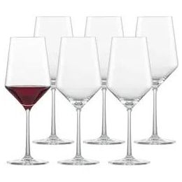 Schott Zwiesel Rotweinglas ZWIESEL GLAS "Cabernet Rotweingl&auml;ser Pure 540 ml 6er Set transparent", bunt (transparent), 6 tlg., Glas, Trinkgef&auml;&szlig;e, Rotweinglas