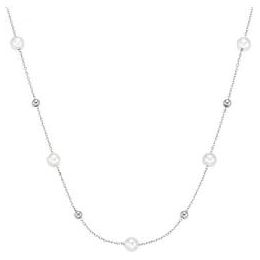 Collier "mit S&uuml;&szlig;wasser-Perlen, Silber 925", silber, Giorgio Martello MILANO, Halsketten, Damen, 45cm, Silber 925 (Sterlingsilber), Collier