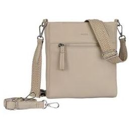Umh&auml;ngetasche Gabor "Silena", Damen, Gr. B/H/T: 25cm x 24cm x 4,5cm, beige, Polyurethan, clean, gepflegt, gepr&auml;gtes Muster, unifarben, Taschen Umh&auml;ngetasche, hochwertig gewebte Gurtband und ein filigranes Logo