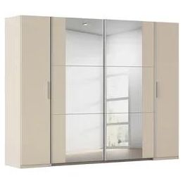 Schwebet&uuml;renschrank Rauch "Kleiderschrank Dreht&uuml;renschrank Schrank Garderobe KRONACH TOPSELLER", champagner, griffleisten alu, mit 2 spiegel, B:268cm H:210cm T:59cm, Holzwerkstoff, Schr&auml;nke, Schwebet&uuml;renschrank, Kombischrank optional mit 1 oder 2 Spiegel viele B&ouml;den MADE IN GERMANY