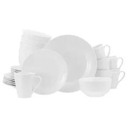 Kombiservice Creatable "BASE Wei&szlig;, Service 24-tlg.", wei&szlig;, 24, Porzellan, Geschirr-Sets, Kombiservice, Klassisch, Zeitlos, Der Allesk&ouml;nner