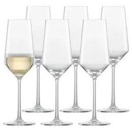 Schott Zwiesel Champagnerglas ZWIESEL GLAS "Champagnergl&auml;ser Pure 297 ml 6er Set transparent", bunt (transparent), 6 tlg., Glas, Trinkgef&auml;&szlig;e