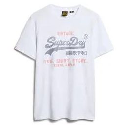 T-Shirt Superdry "T-Shirt VI Heritage Relaxed Tee 1er Pack", Herren, Gr. 3XL, wei&szlig;, Obermaterial: 100% Baumwolle CO., Shirts T-Shirt