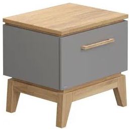 Nachtkommode Paidi "STIENE in Beige oder Grau, Schublade mit Soft-Close", schiefergrau, eiche massiv, B:48cm H:47cm T:40cm, Massivholz, Spanplatte, Sideboards, moderner und langlebiger Nachttisch mit Massivholz, gepr&uuml;fte Qualit&auml;t