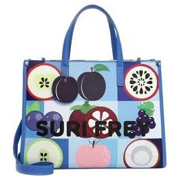 Shopper SURI FREY "Shopper SFY Issy", Damen, Gr. B/H/T: 39,5cm x 30cm x 16cm 0, blau (blau 500), PVC, Taschen Shopper