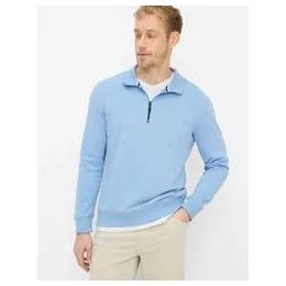 Strickpullover Brax "Style SION", Herren, Gr. XXL (56), blau, 82% Baumwolle, 18% Polyester, Pullover Strickpullover