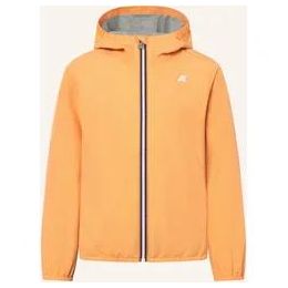 Funktionsjacke K-way "K-way Funktionsjacke P. LINN STRETCH POLY JERSEY", M&auml;dchen, Gr. 128, orange amber, Obermaterial: 100% Polyester, Jacken Funktionsjacke