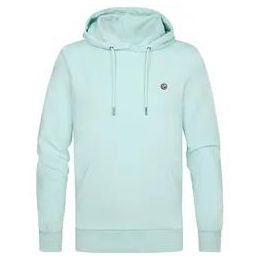 Kapuzensweatshirt PETROL INDUSTRIES "Men Sweater Hooded", Herren, Gr. XXXL(46), cool mint, Sweatware, Obermaterial: 95% Baumwolle, 5% Elasthan, unifarben, regular fit h&uuml;ftbedeckend, Rundhals, Flachstrickb&uuml;ndchen, Sweatshirts, mit K&auml;ngurutasche und Kordelzug