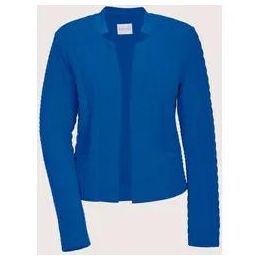 Madeleine Mode Jackenblazer MADELEINE "Jacke Kurzer Jerseyblazer", Damen, Gr. 36, blau (royalblau), Obermaterial: 83% Polyester PES. 14% Viskose CV. 3% Elasthan EL., Modern, normal, Blazer