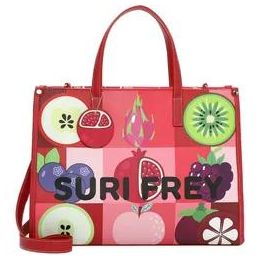 Shopper SURI FREY "Shopper SFY Issy", Damen, Gr. B/H/T: 39,5cm x 30cm x 16cm 0, rot (rot 600), PVC, Taschen Shopper