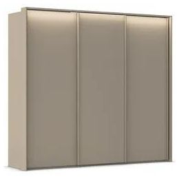 Kleiderschrank Rauch "Schwebet&uuml;renschrank Schrank Garderobe Ankleide Schlafzimmer TARO", fango, griffleisten fango, B:250cm H:226cm T:70cm, Holzwerkstoff, Schr&auml;nke, Kleiderschrank, 4 Breiten, optional Passepartout mit/ohne Beleuchtung MADE IN GERMANY