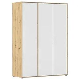 Kleiderschrank Rauch "VOYAGER Garderobe W&auml;scheschrank TOPSELLER Schlafzimmer", alpinwei&szlig;, eiche artisan, griffe wei&szlig;, B:140cm H:194cm T:53cm, Holzwerkstoff, Schr&auml;nke, Kleiderschrank, mit 2 modernen Griffvarianten, viel Stauraum MADE IN GERMANY