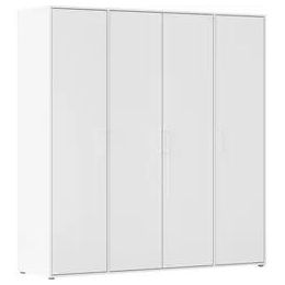 Kleiderschrank Rauch "VOYAGER Garderobe W&auml;scheschrank TOPSELLER Schlafzimmer", alpinwei&szlig;, griffe wei&szlig;, B:187cm H:194cm T:53cm, Holzwerkstoff, Schr&auml;nke, Kleiderschrank, mit 2 modernen Griffvarianten, viel Stauraum MADE IN GERMANY