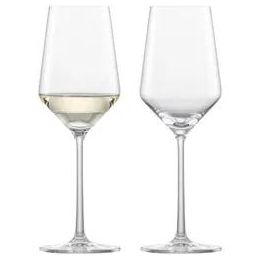 Schott Zwiesel Wei&szlig;weinglas ZWIESEL GLAS "Wei&szlig;weingl&auml;ser Pure 300 ml 2er Set transparent", bunt (transparent), 2 tlg., Glas, Trinkgef&auml;&szlig;e, Wei&szlig;weinglas
