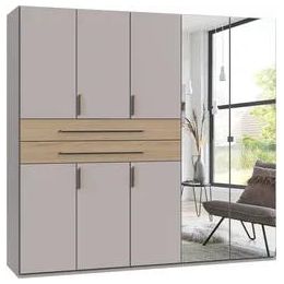 Dreht&uuml;renschrank wimex "Digit Kleiderschrank wahlweise mit oder ohne Spiegel", kaschmir, absetzung und griffe dorena oak nachbildung, B:225cm H:208cm T:58cm, Holzwerkstoff, Schr&auml;nke, Dreht&uuml;renschrank, erh&auml;ltlich in den Breiten 225cm oder 270cm (mit 8 oder 10 T&uuml;ren)