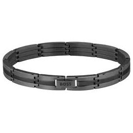 Gliederarmband BOSS "BROOKS", schwarz, Armb&auml;nder, Herren, 19cm, Edelstahl, Gliederarmband