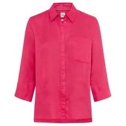 Kurzarmbluse Brax "Style VICKI", Damen, Gr. 40, pink, Web, 100% Leinen, Blusen