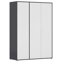 Kleiderschrank Rauch "VOYAGER Garderobe W&auml;scheschrank TOPSELLER Schlafzimmer", alpinwei&szlig;, graumetallic, griffe wei&szlig;, B:140cm H:194cm T:53cm, Holzwerkstoff, Schr&auml;nke, Kleiderschrank, mit 2 modernen Griffvarianten, viel Stauraum MADE IN GERMANY