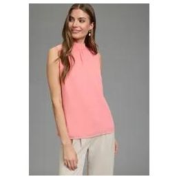Chiffonbluse Laura Scott, Damen, Gr. 46, coralle, Chiffon, Obermaterial: 100% Polyester. Futter: 100% Polyester, unifarben, figurumspielend h&uuml;ftlang, hoch geschlossener Ausschnitt, Blusen Chiffonbluse, hoch geschlossener Ausschnitt mit Schleifen-Detail